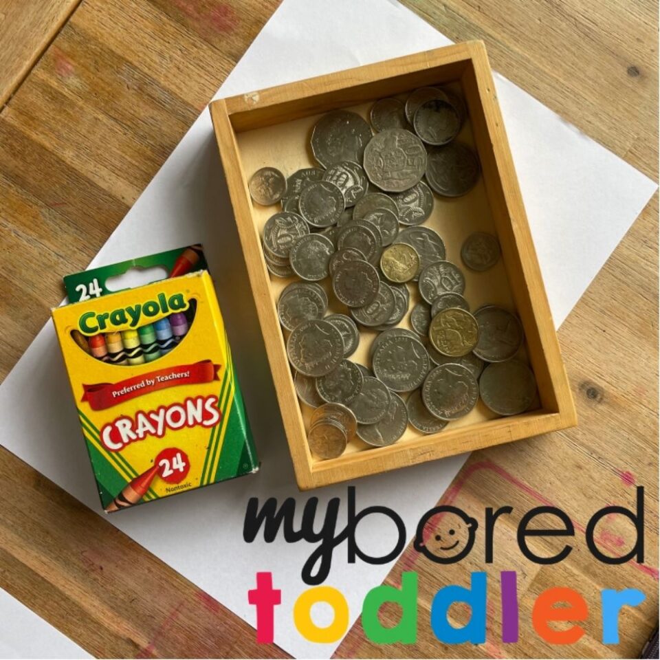 Coin Rubbing - My Bored Toddler