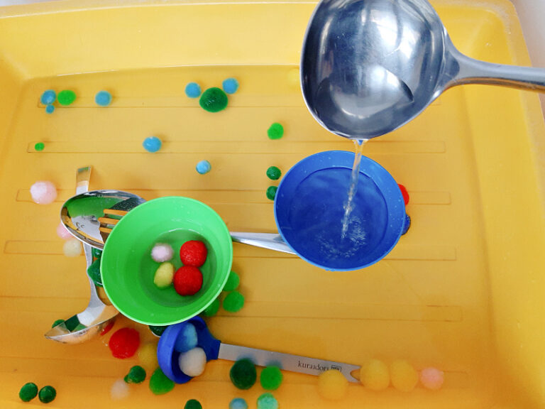 Toddler Water Play with Ladles - My Bored Toddler