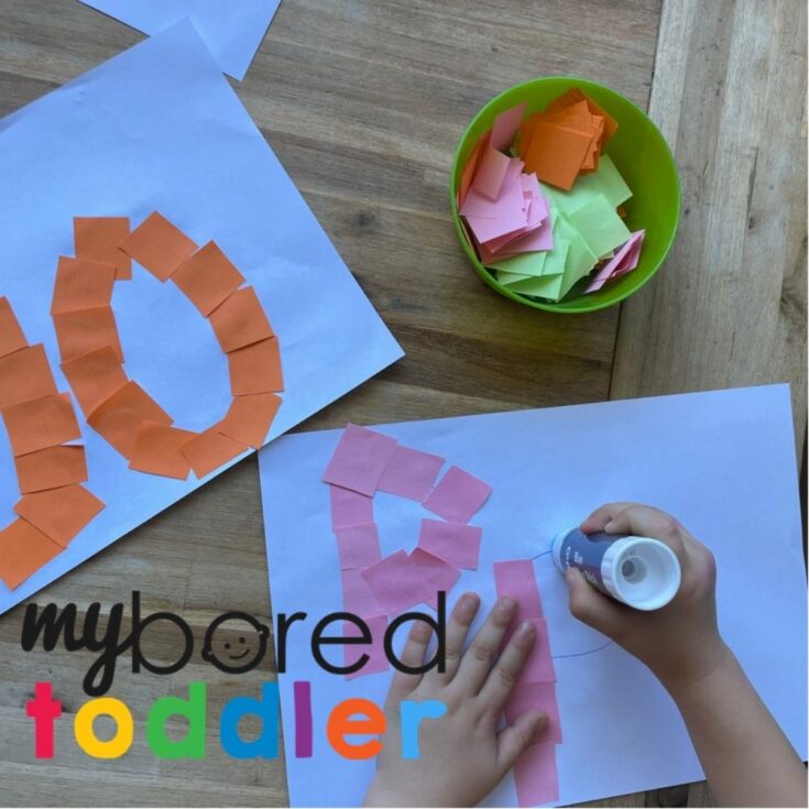 Phonics Colour Pasting - My Bored Toddler