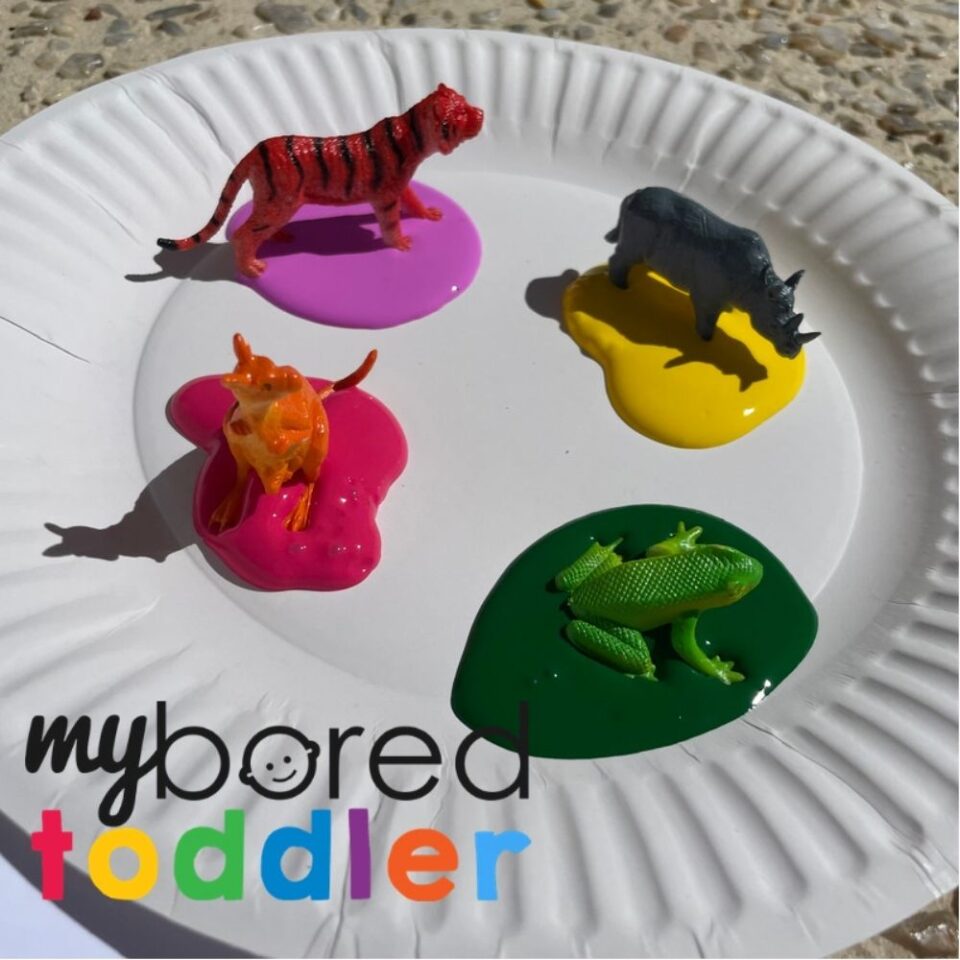 Footprint Painting - My Bored Toddler