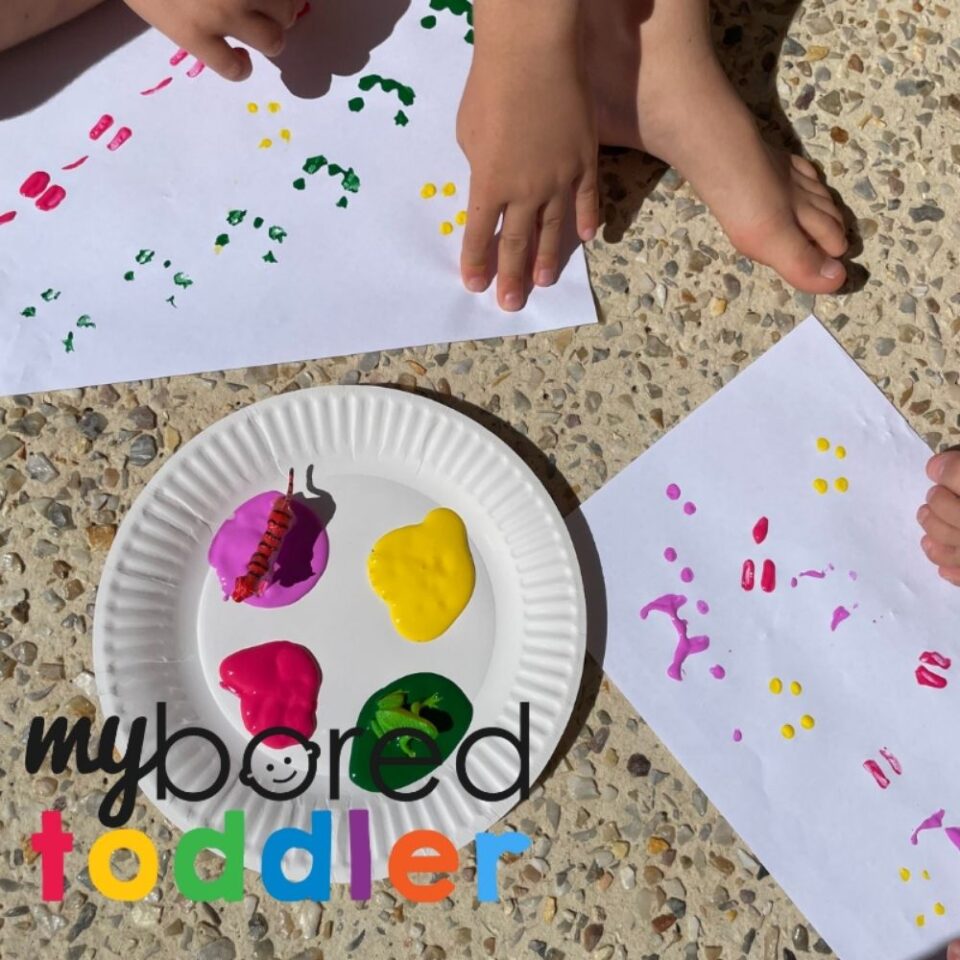 Footprint Painting - My Bored Toddler