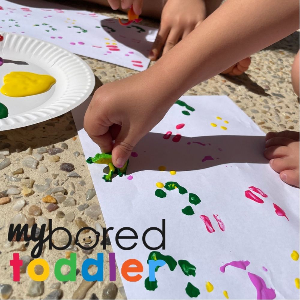 Footprint Painting - My Bored Toddler