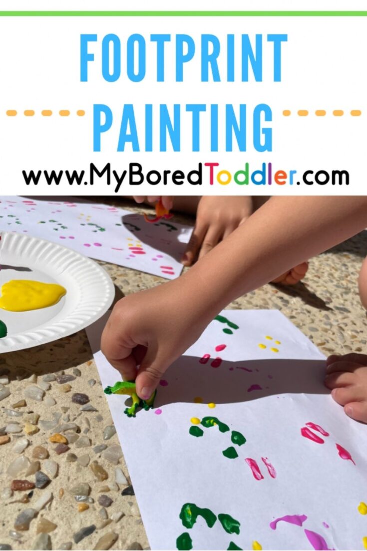 Footprint Painting - My Bored Toddler