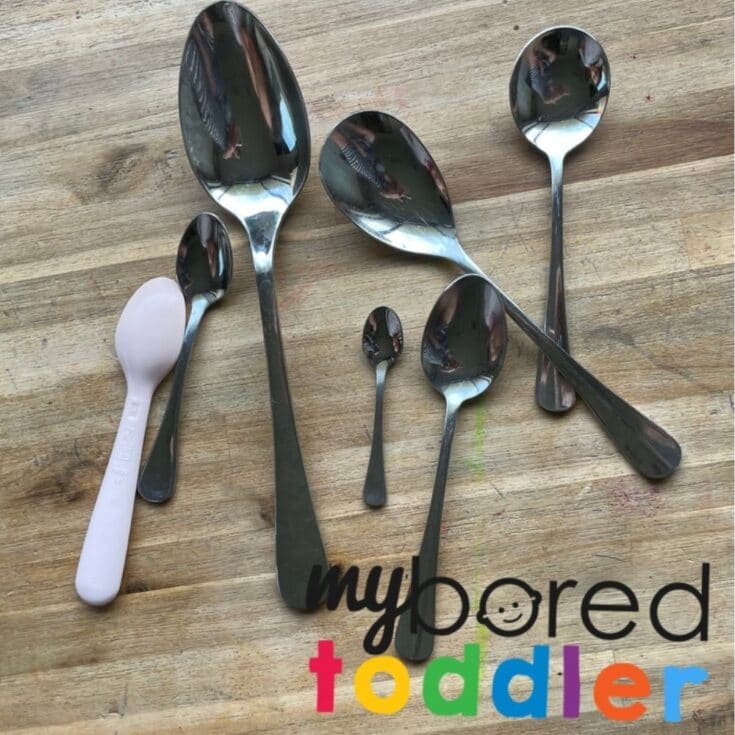 Sorting Spoons - My Bored Toddler Learning Through Play!