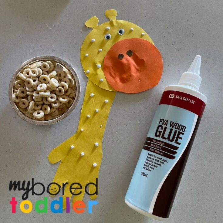 Giraffe Paper Craft - My Bored Toddler Fun Fine Motor Activity!