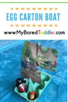 Egg Carton Boat - My Bored Toddler Repurpose those egg cartons!!