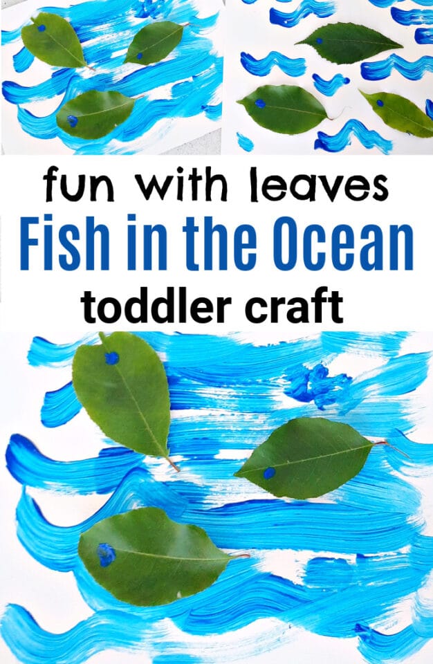 Toddler Under the Sea Fish Craft with Leaves - My Bored Toddler