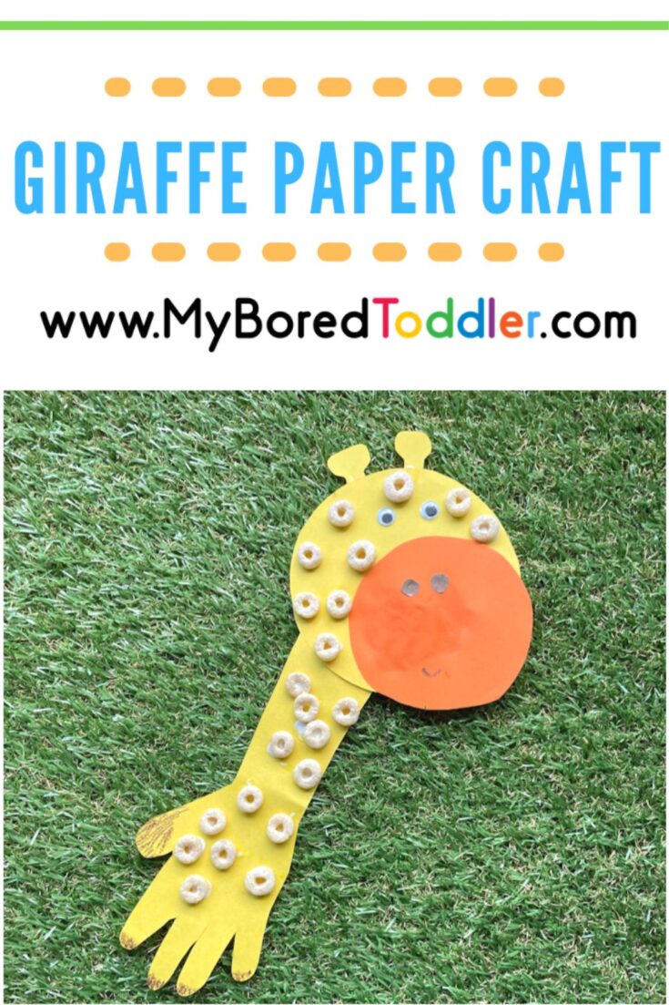 Giraffe Paper Craft - My Bored Toddler Fun Fine Motor Activity!