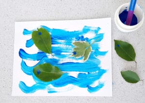 Use blue paint for an ocean art activity - My Bored Toddler