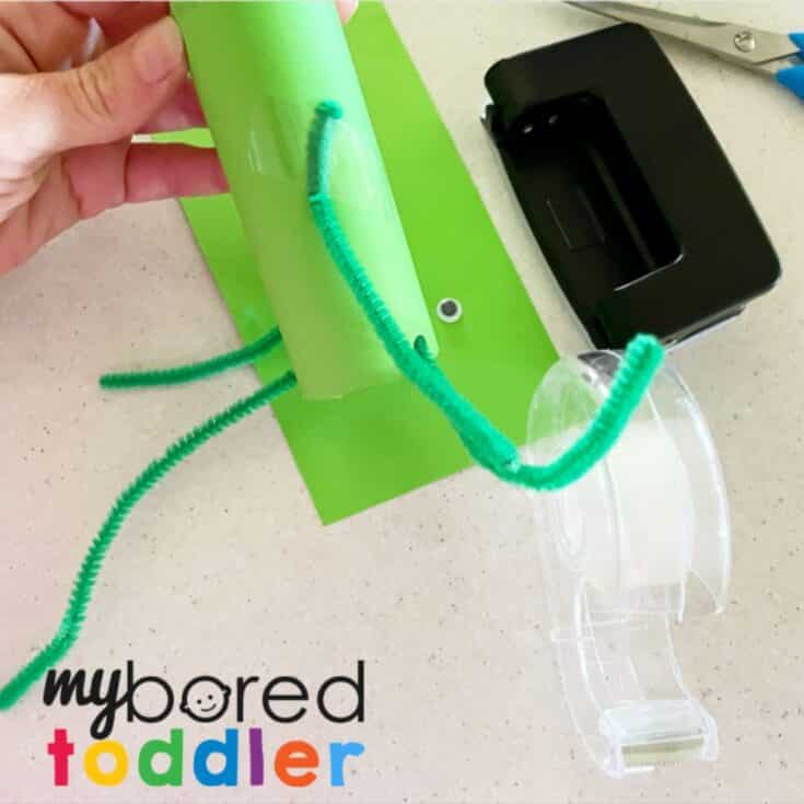Bendy Toilet Tube Frog Craft - My Bored Toddler