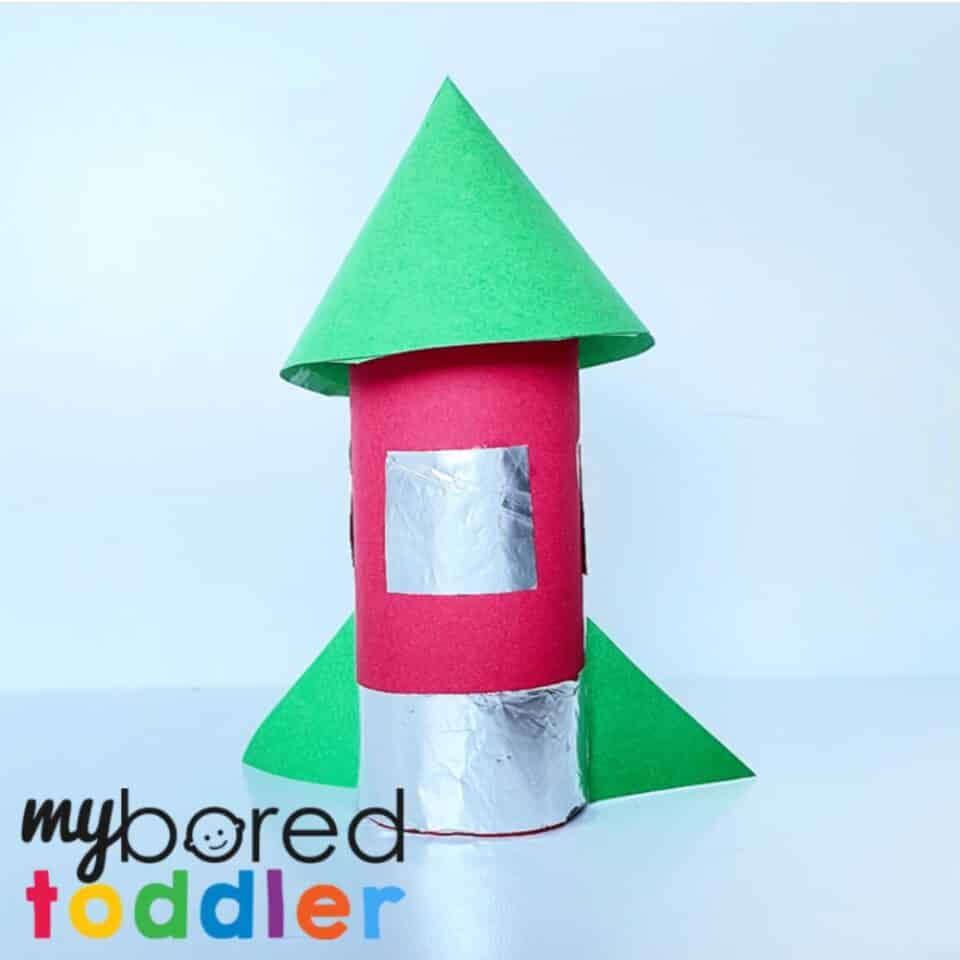 Toilet Tube Space Rocket Craft - My Bored Toddler