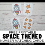 FREE PRINTABLE SPACE THEMED NUMBER MATCHING CARDS - My Bored Toddler