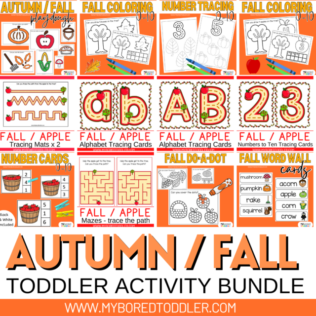 Free Printable Fall Coloring & Tracing Pages - Numbers 0-10 - My Bored ...