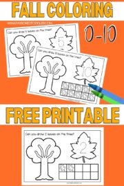 Free Printable Fall Coloring & Tracing Pages - Numbers 0-10 - My Bored ...