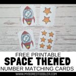 Free Printable Space Number Matching Cards 0-10 - My Bored Toddler
