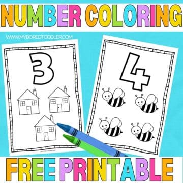 Free Printable Numbers to Ten Coloring Sheets - My Bored Toddler