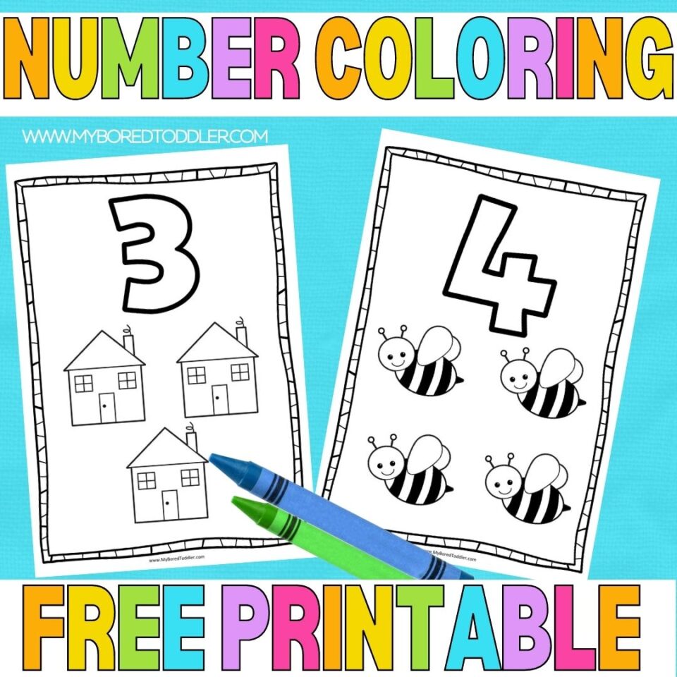 Free Printable Numbers to Ten Coloring Sheets - My Bored Toddler