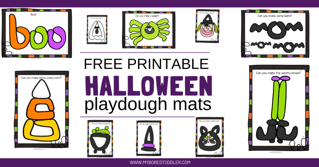 free printable halloween playdough mats facebook - My Bored Toddler