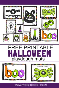 Free Printable Halloween Playdough Mats - My Bored Toddler