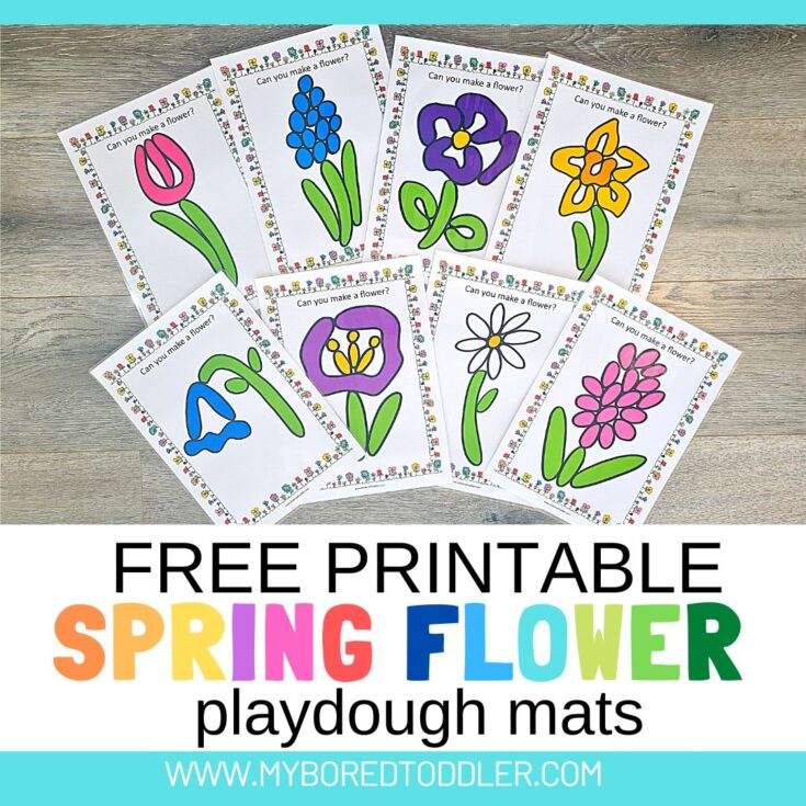 Play Dough Flowers Fine Motor Activity - My Bored Toddler