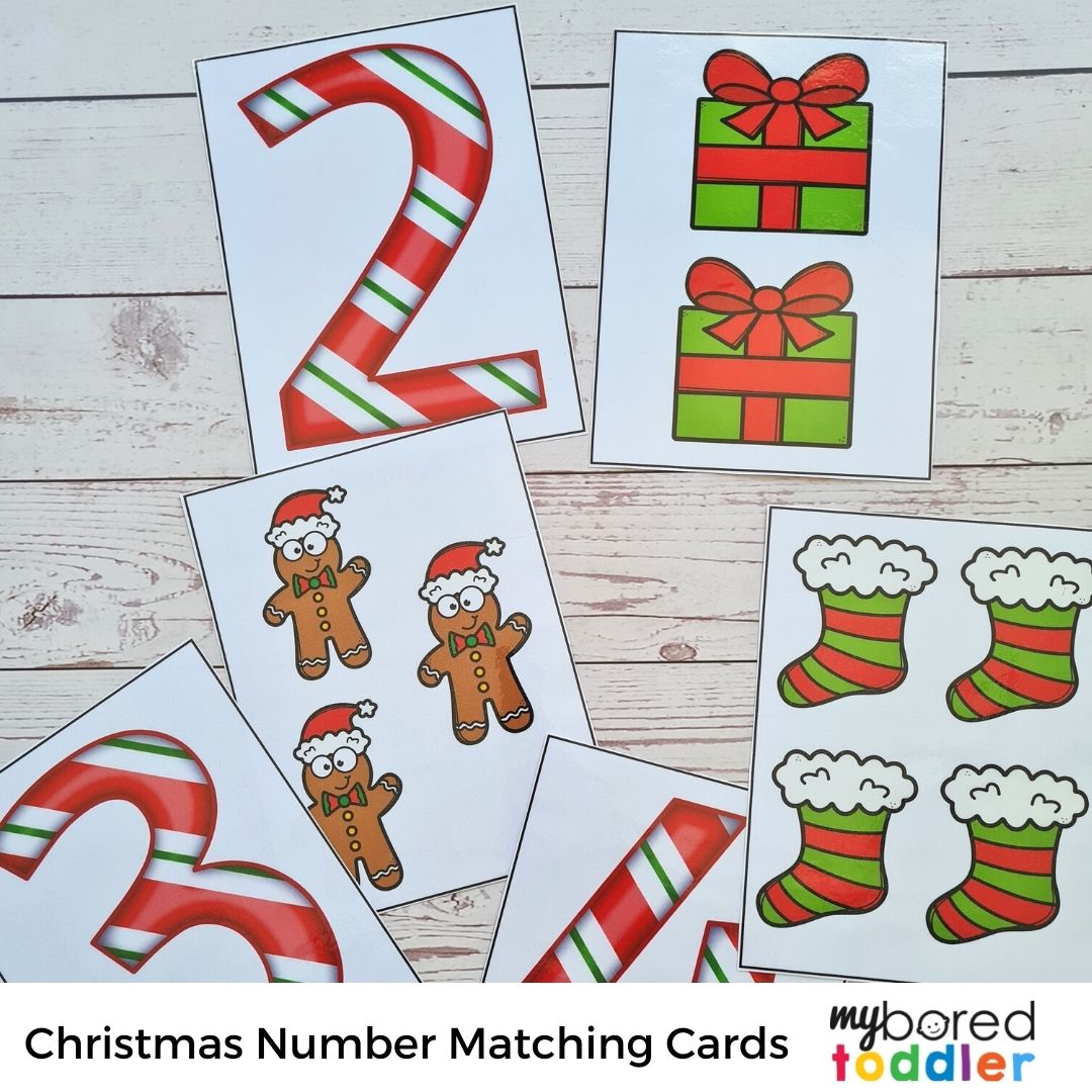 Christmas-number-matching-cards - My Bored Toddler