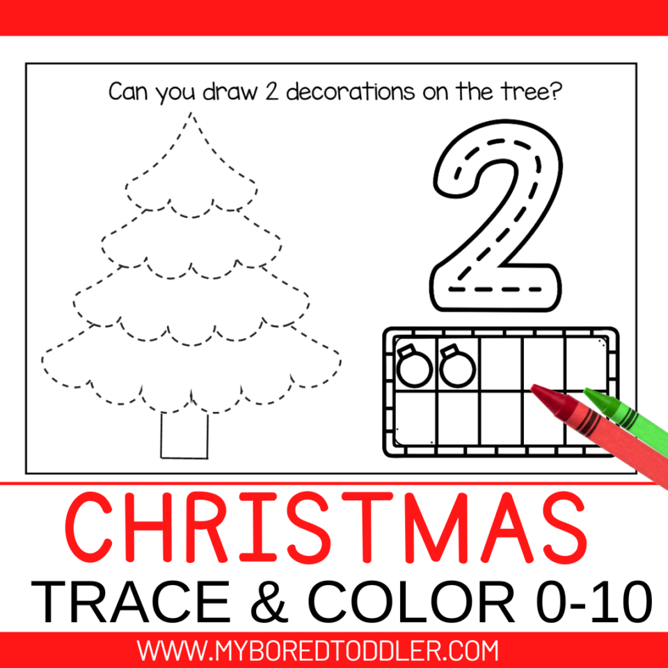 FREE PRINTABLE Christmas Playdough Mats for Toddlers