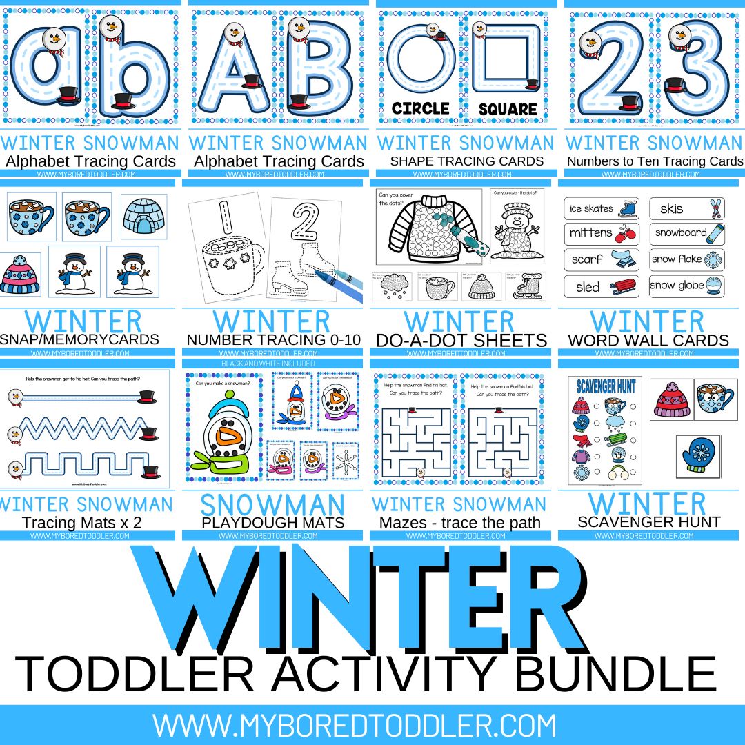 Winter Sensory Bin for Toddlers - My Bored Toddler