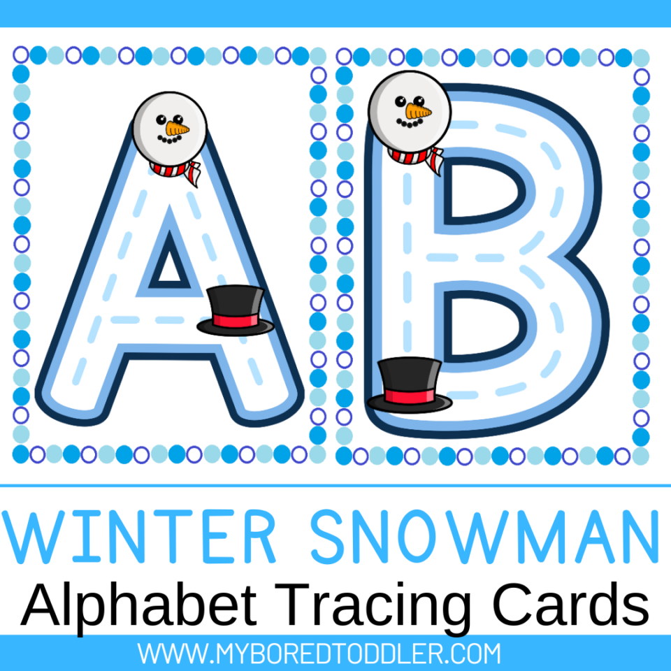 Free Printable Snowman Playdough Mats - My Bored Toddler