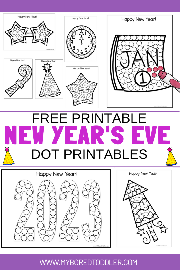 FREE PRINTABLE new year's eve do a dot printables for toddlers ...