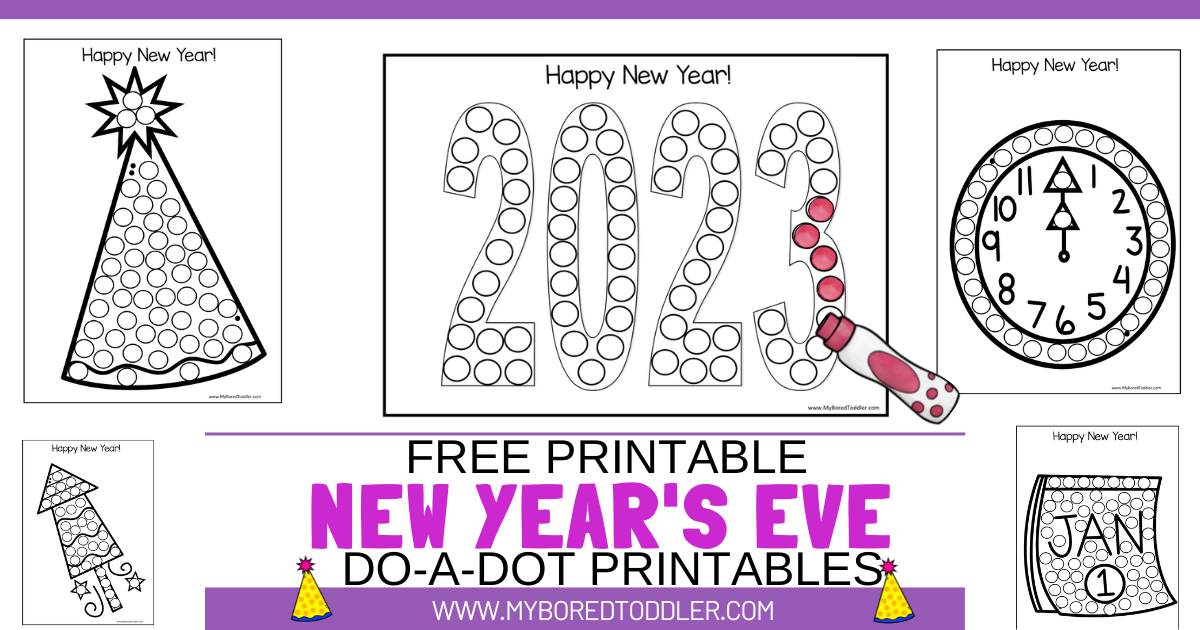 FREE PRINTABLE New Year's Eve Dot Printables for Toddlers ...