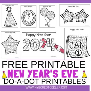 FREE PRINTABLE New Year's Eve Dot Printables for Toddlers ...
