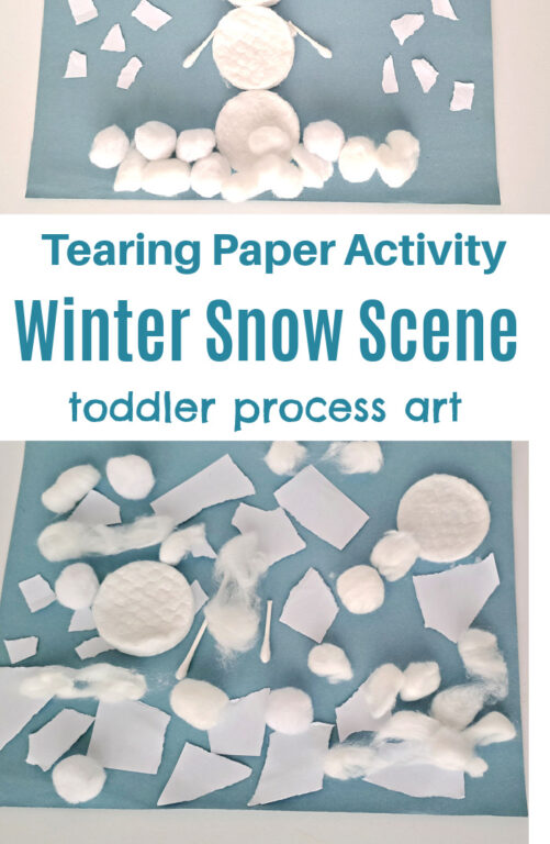 Snowy Day Art Activity for Toddlers - My Bored Toddler