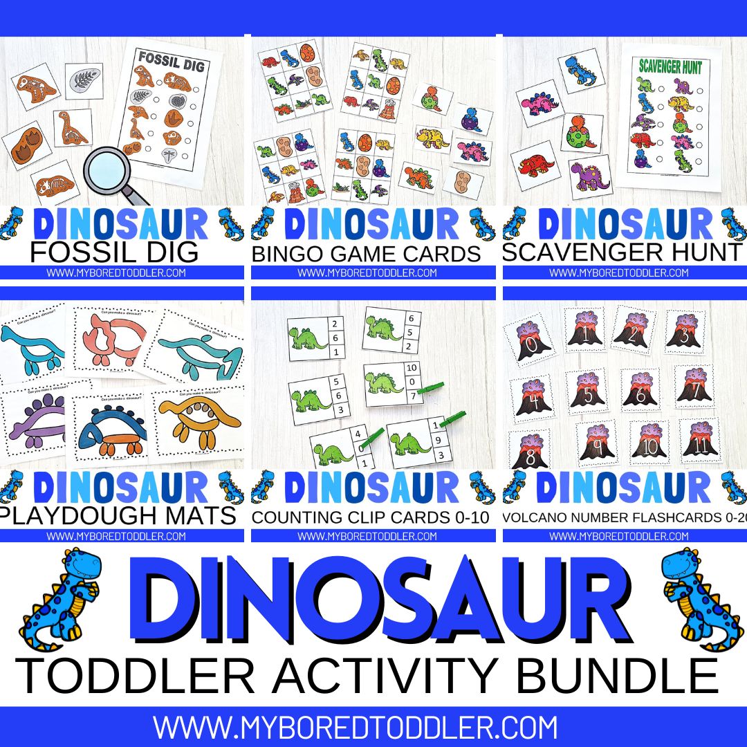DINOSAUR TODDLER ACTIVIty BUNDLE - My Bored Toddler