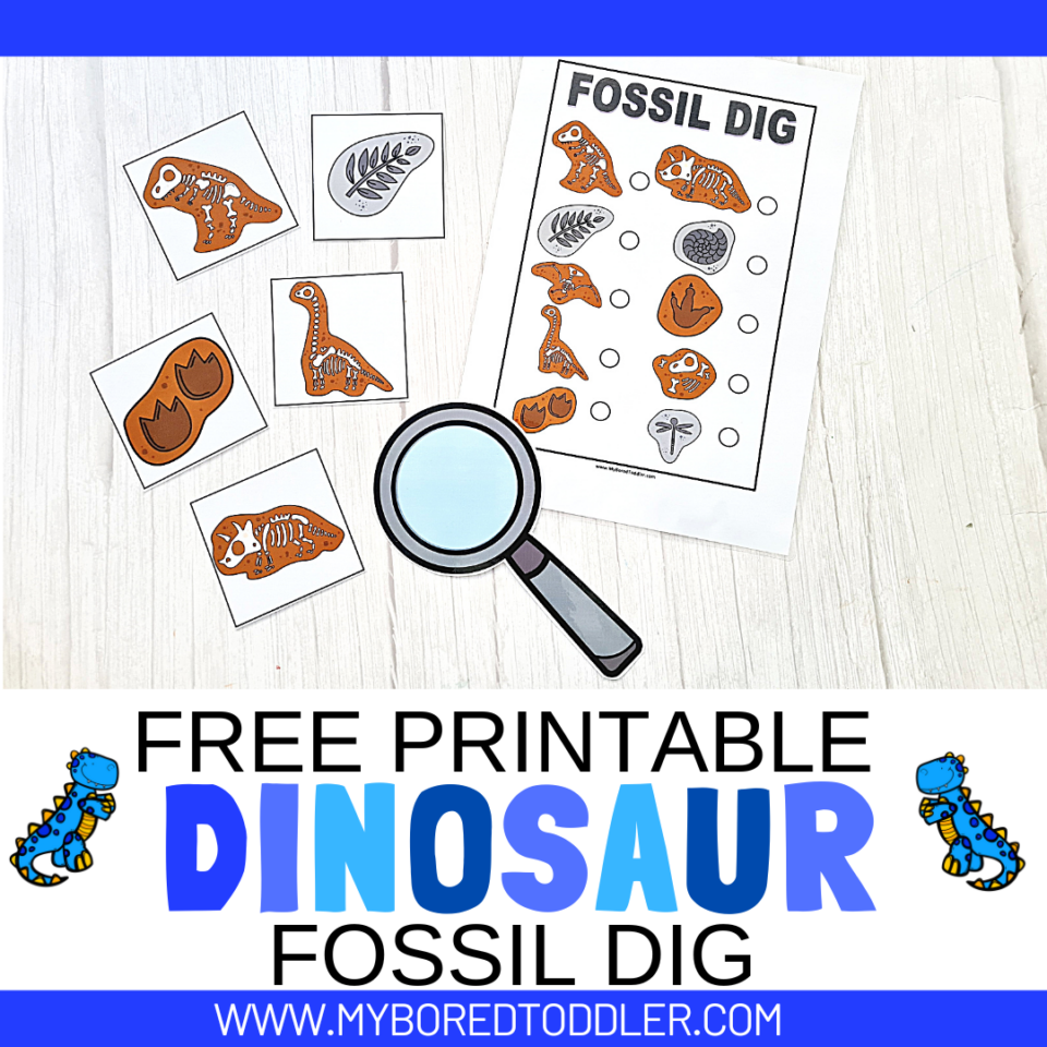 Dinsosaur Scavenger Hunt [FREE PRINTABLE] - My Bored Toddler