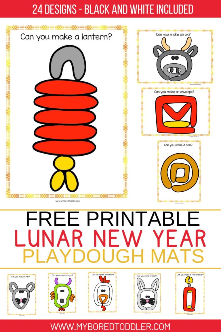 FREE Printable Lunar New Year Playdough Mats for Toddlers ...