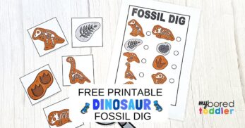 free printable dinsoaur fossil dig for toddlers - My Bored Toddler