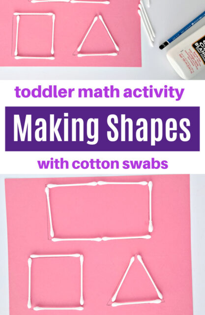 Toddler Shape Activity with Cotton Swabs - My Bored Toddler