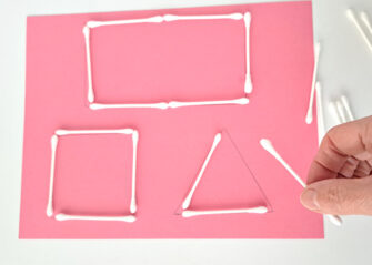 Toddler Shape Activity with Cotton Swabs - My Bored Toddler