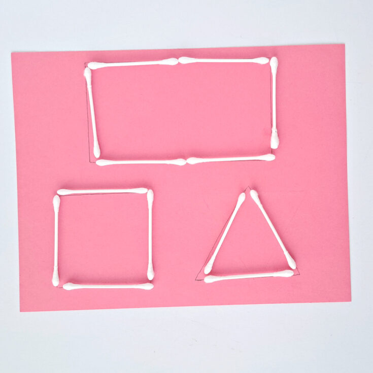 Toddler Shape Activity with Cotton Swabs - My Bored Toddler