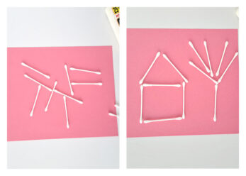 Toddler Shape Activity with Cotton Swabs - My Bored Toddler