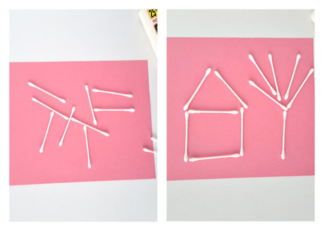 Toddler Shape Activity with Cotton Swabs - My Bored Toddler