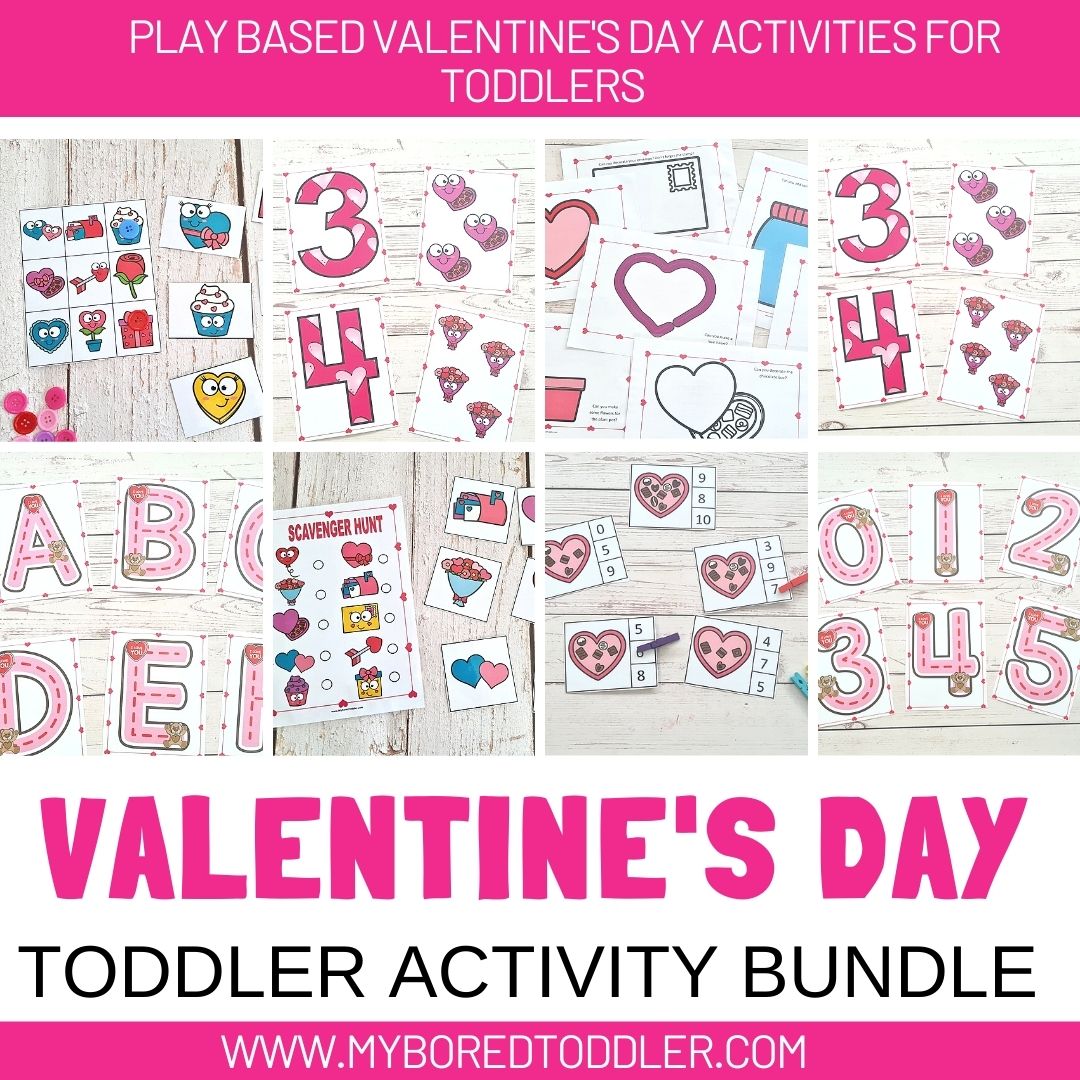 valentine's day toddler activity bundle - My Bored Toddler