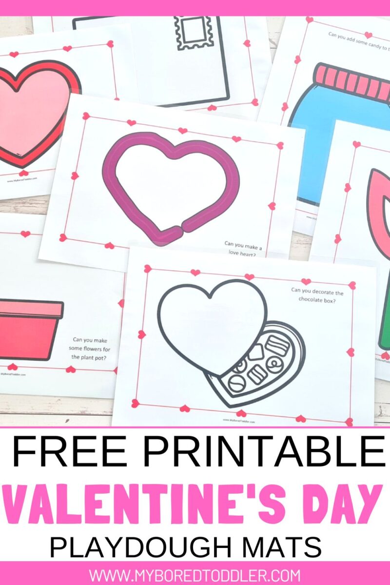 FREE Printable Valentine's Day Playdough Mats for Toddlers ...