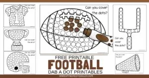 free printable football dab a dot do a dot printables for toddlers ...