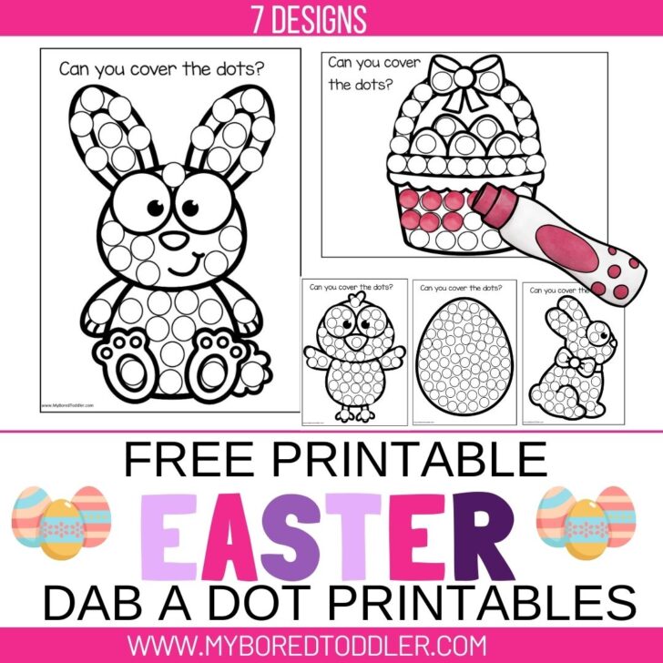 FREE Printable Easter Egg Playdough Mats for Toddlers - My Bored Toddler
