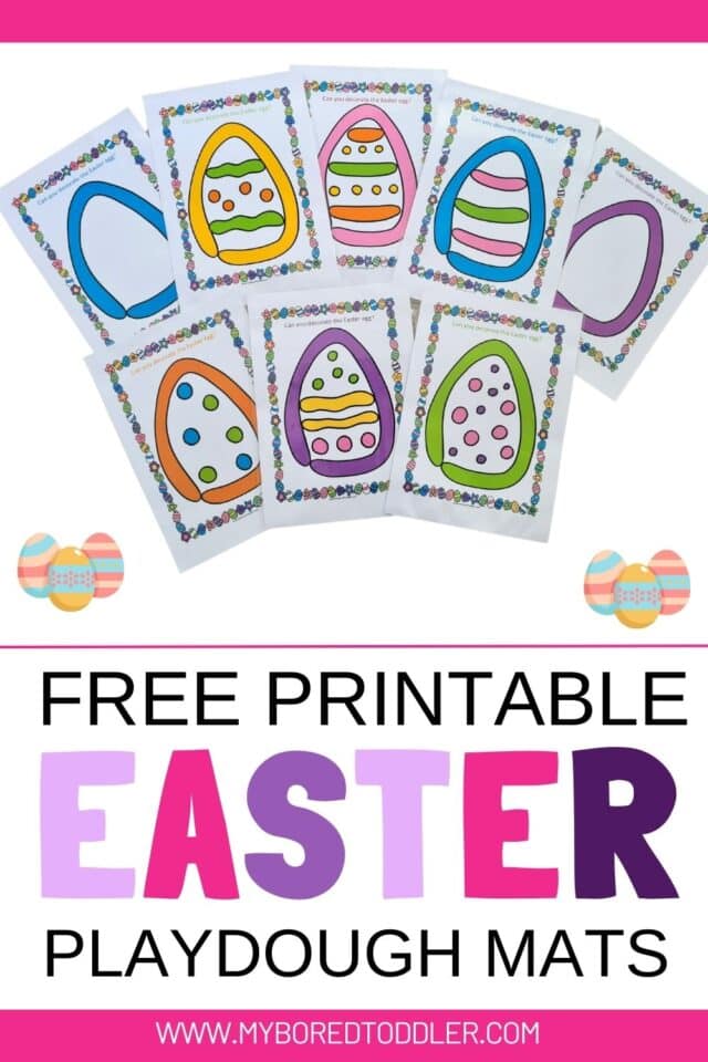 FREE Printable Easter Egg Playdough Mats for Toddlers - My Bored Toddler