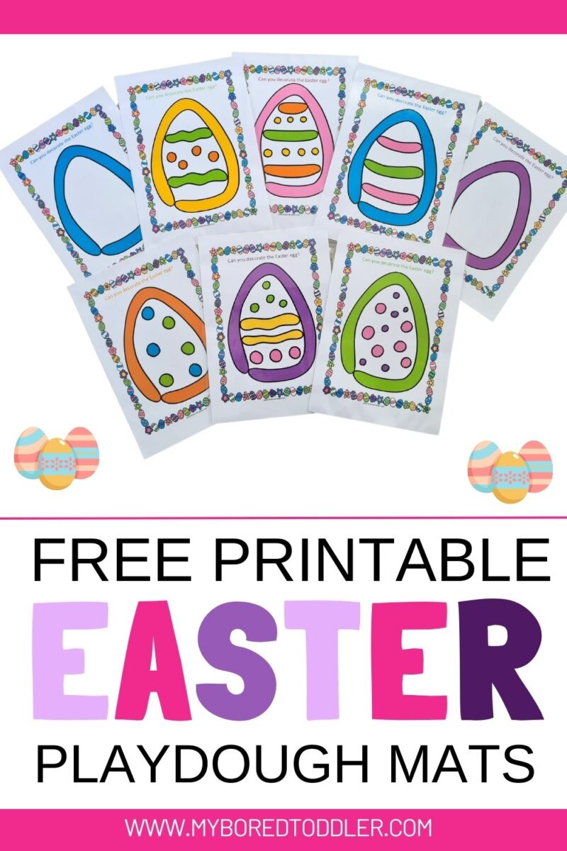 FREE Printable Easter Egg Playdough Mats for Toddlers - My Bored Toddler