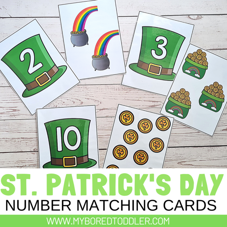 Free Printable St Patrick's Day Playdough Mats - My Bored Toddler