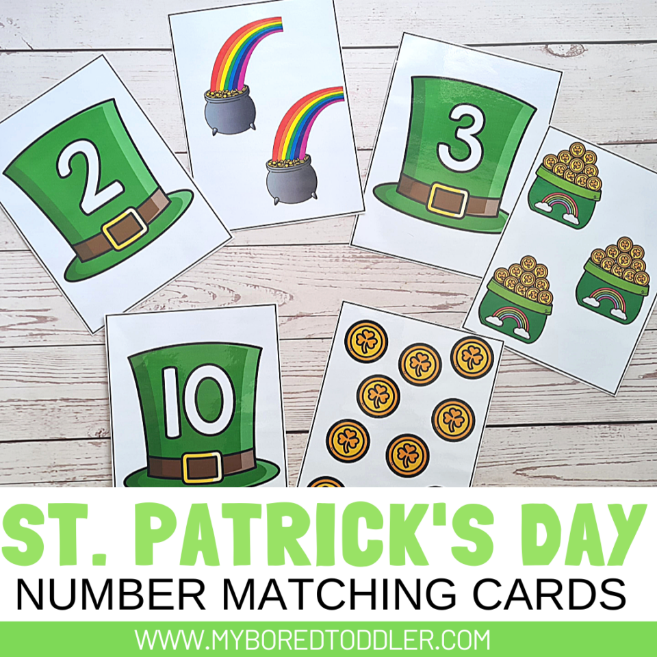 Free Printable St Patrick's Day Playdough Mats - My Bored Toddler