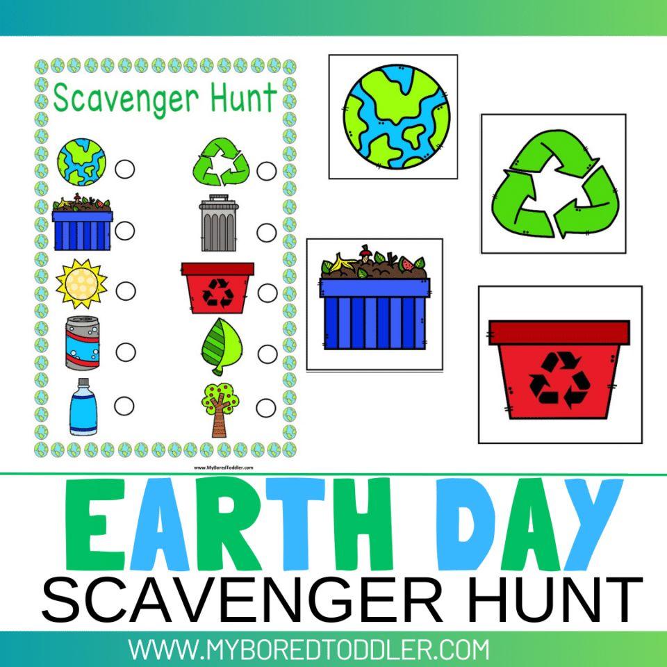 FREE Printable Earth Day Playdough Mats - My Bored Toddler